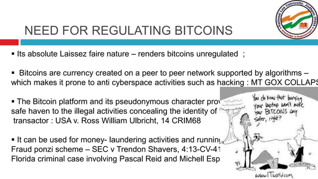 Regulation of Bitcoins under Indian Regulatory Frameworks