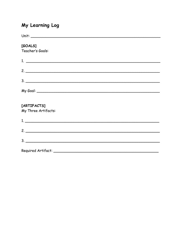 My Learning Log | PDF