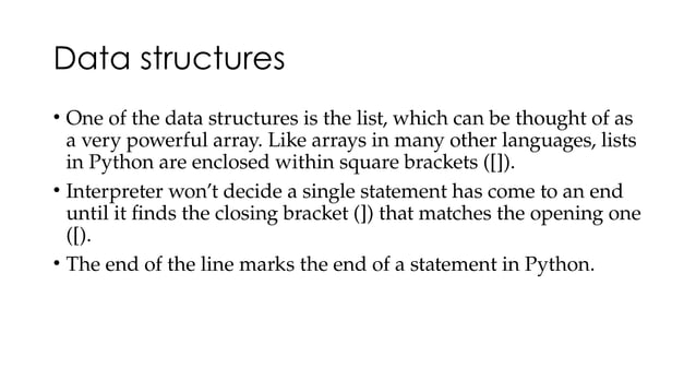 Introduction to Basics of python language | PPTX