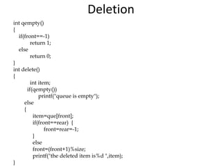 My lectures circular queue | PPTX