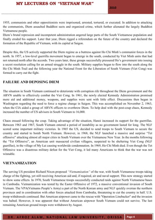 My lectures on vietnam war lecture eleven | PDF