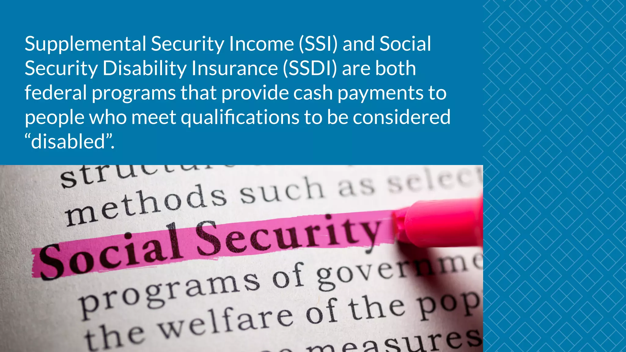 What's the Difference Between SSDI and SSI? | Myler Disability | PPT