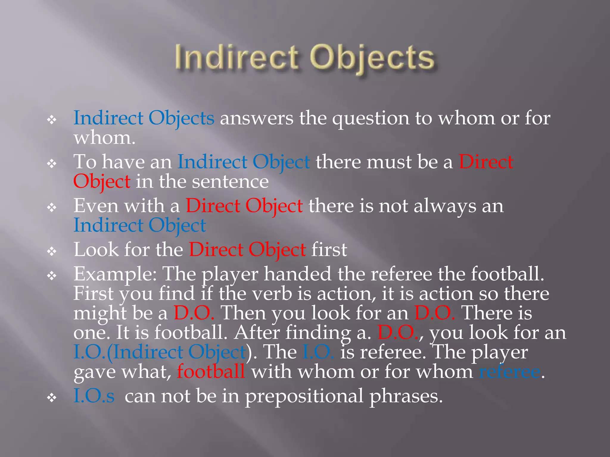 Direct Objects and Indirect Objects | PPTX
