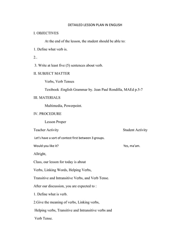 My lesson plan | PDF