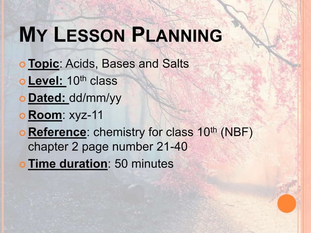 example of how to write lesson plannings | PPT | Free Download