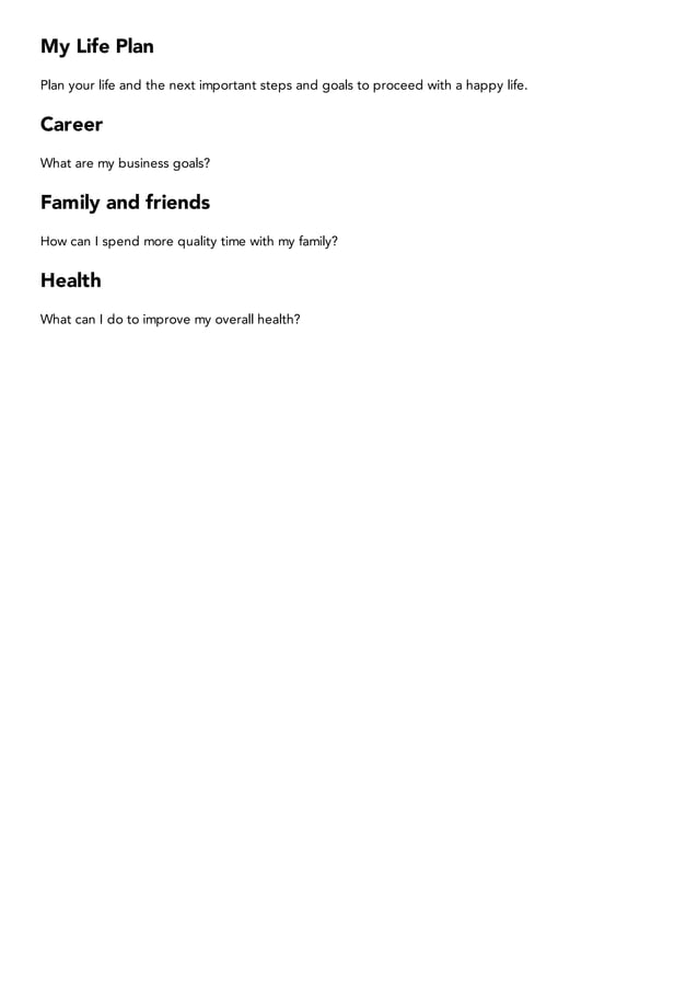 My life plan - Day 3: Family and Friends | PPT