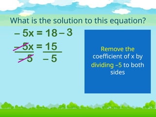 MY LINEAR EQUATION PPT.pptx. Solving of linear equation | PPTX