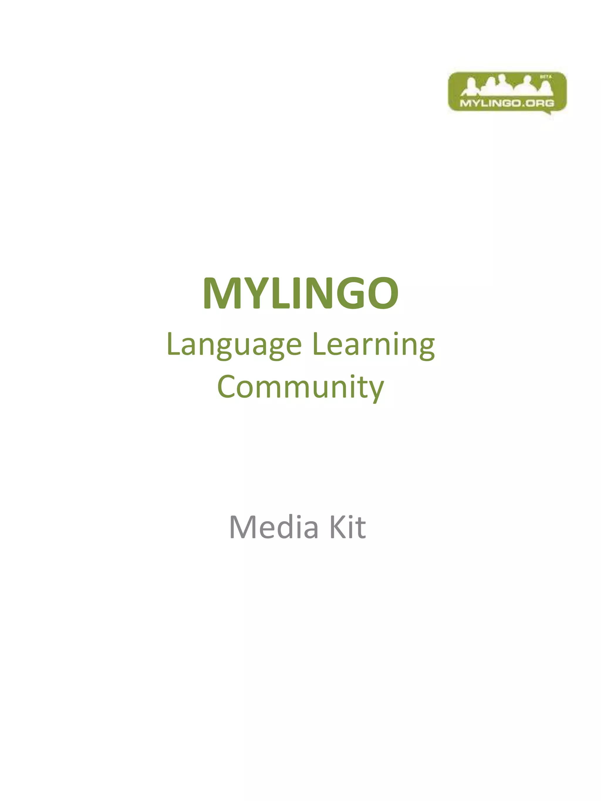 Mylingo media kit | PPTX | Education