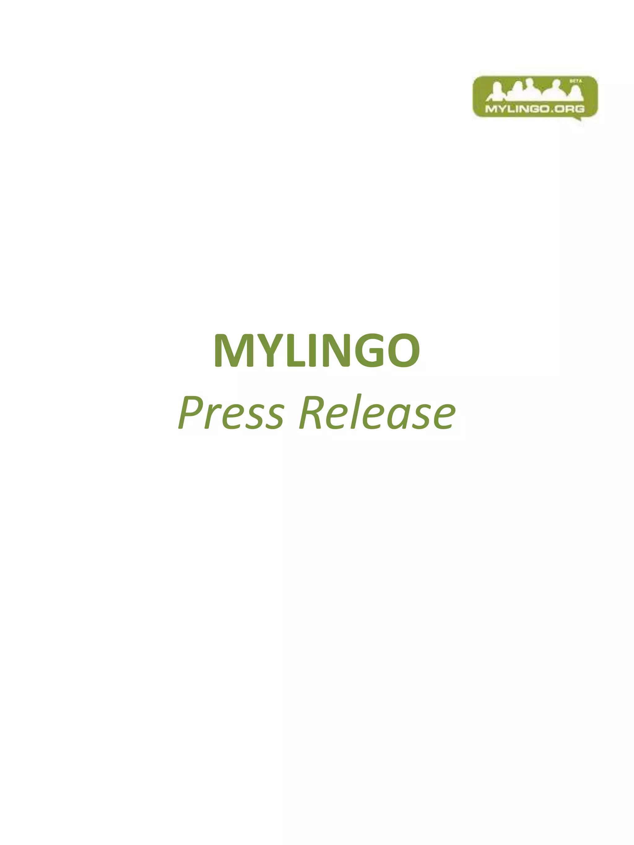 Mylingo media kit | PPTX | Education