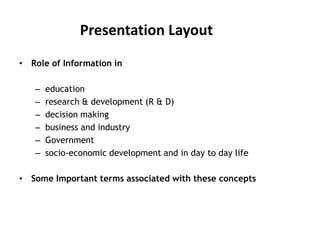 Role of Information | PPTX