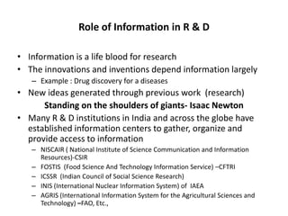 Role of Information | PPTX