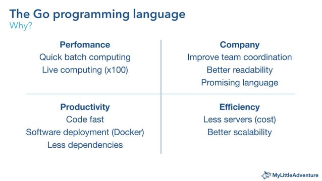 The Go programming language - Intro by MyLittleAdventure | PPT