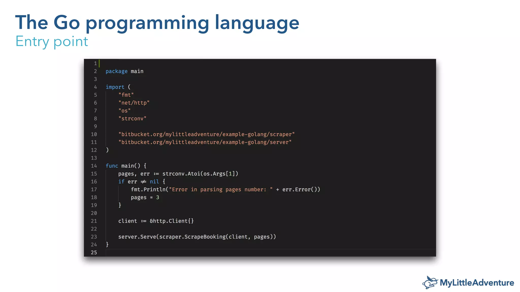 The Go programming language - Intro by MyLittleAdventure | PPT
