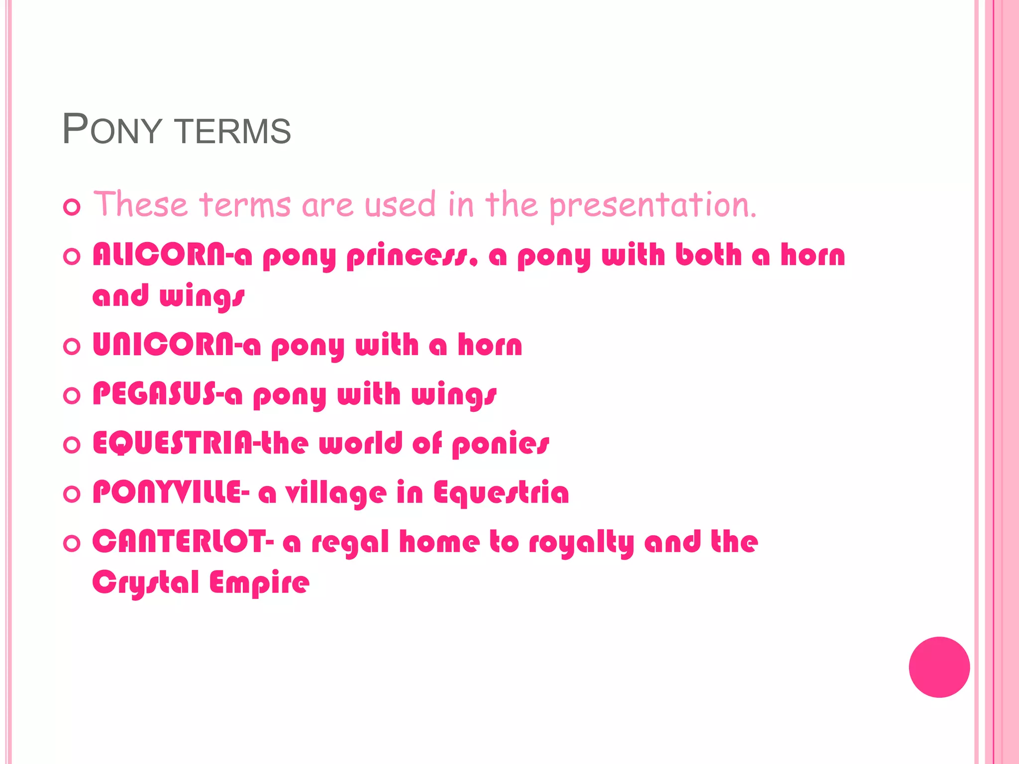 My little pony powerpoint | PPTX