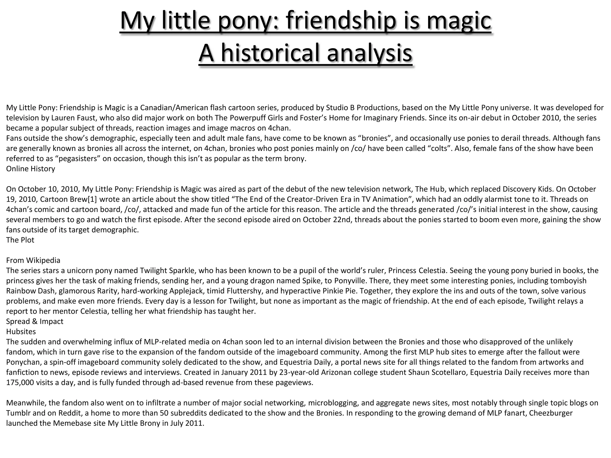 My little pony presentation | PPTX
