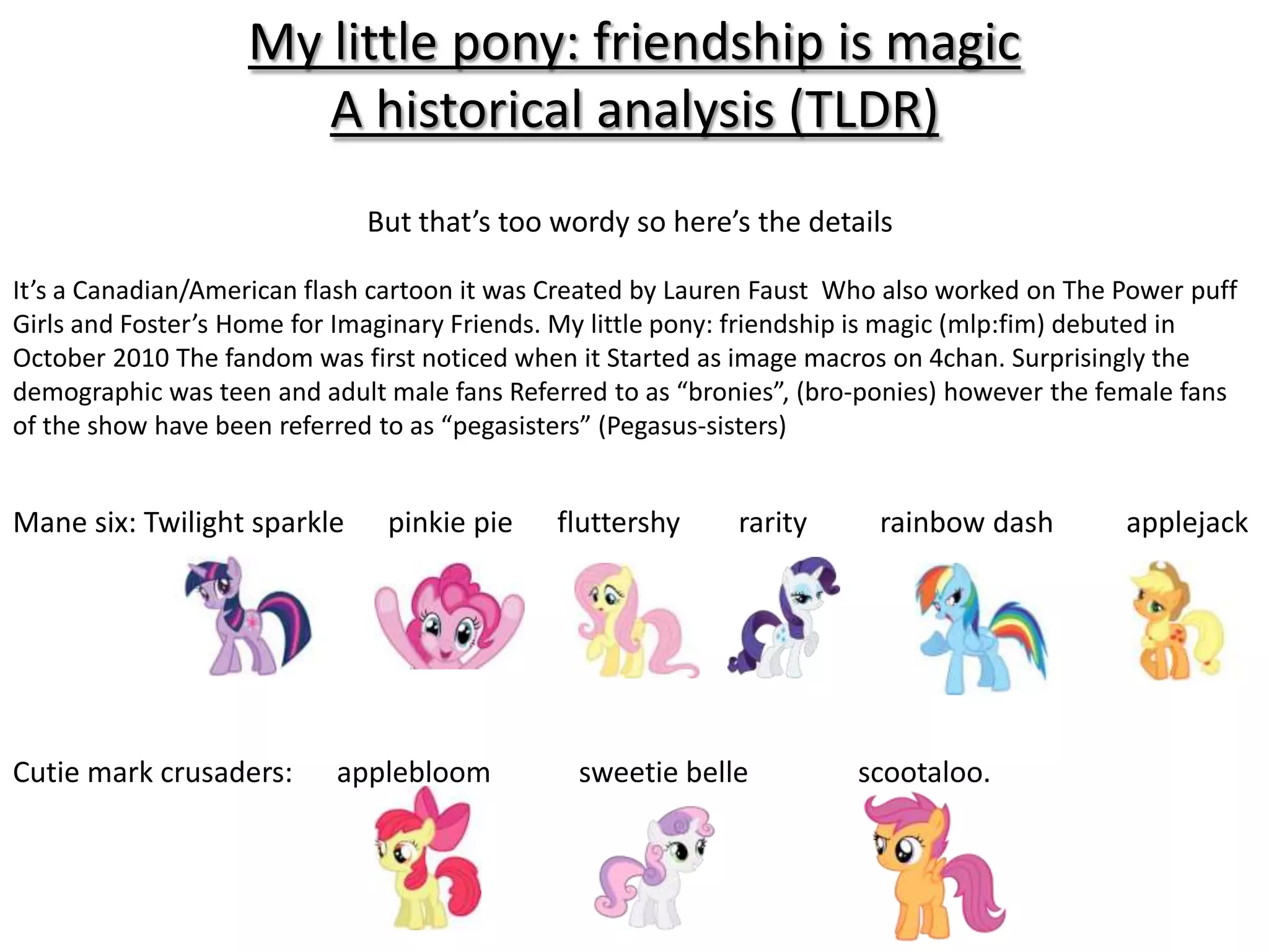 My little pony presentation | PPTX