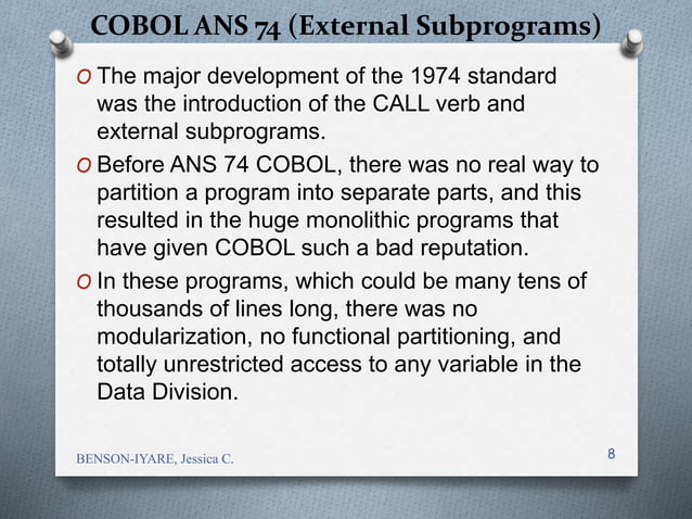 Introduction to COBOL Programming Language | PPT