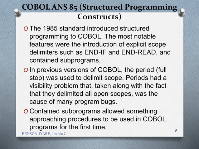 Introduction to COBOL Programming Language | PPT