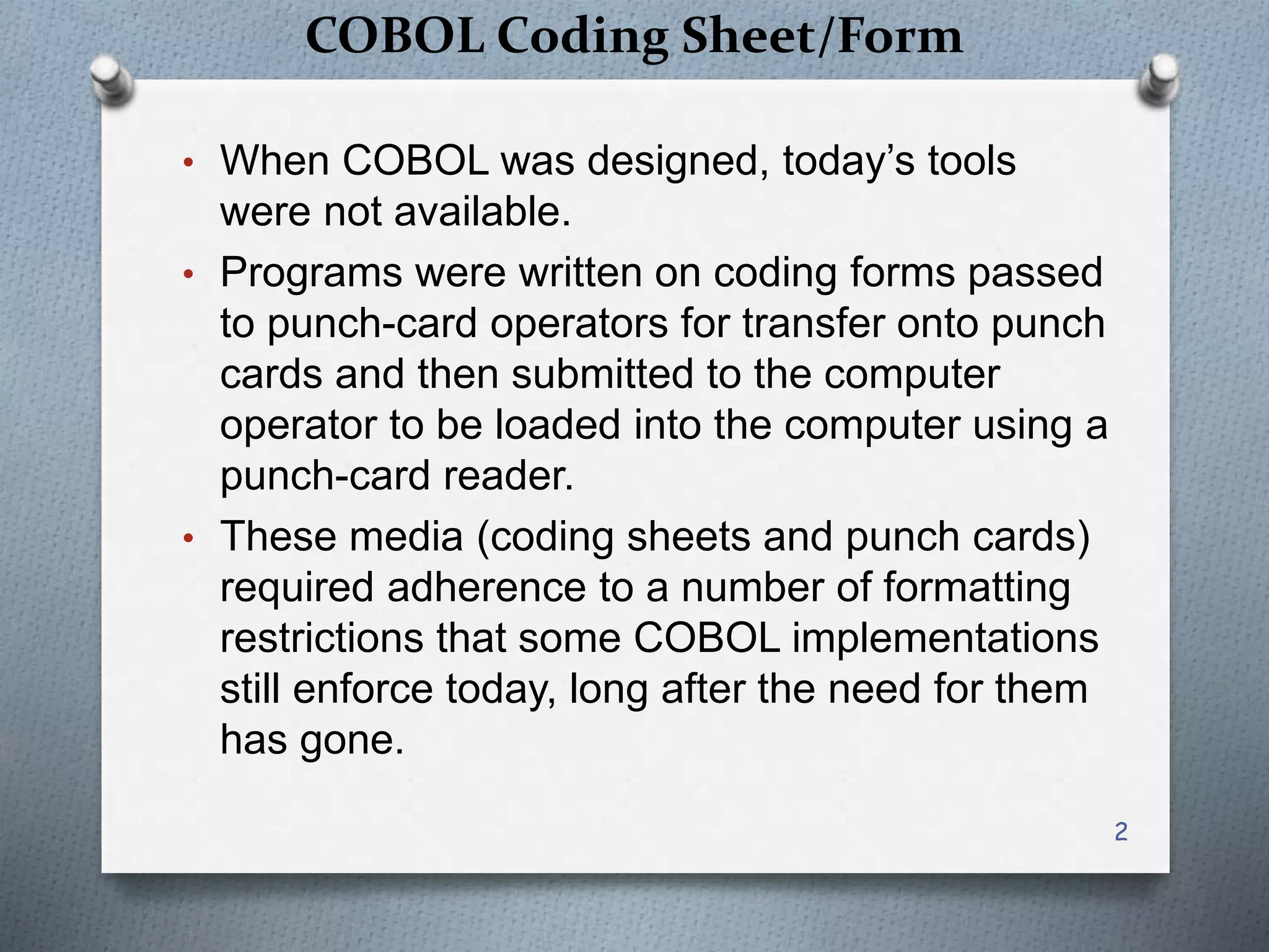 COBOL Foundation 2 | PPT | Programming Languages | Computing