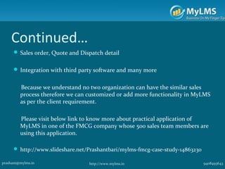 MyLMS – Empowering Your Sales Team | PPT