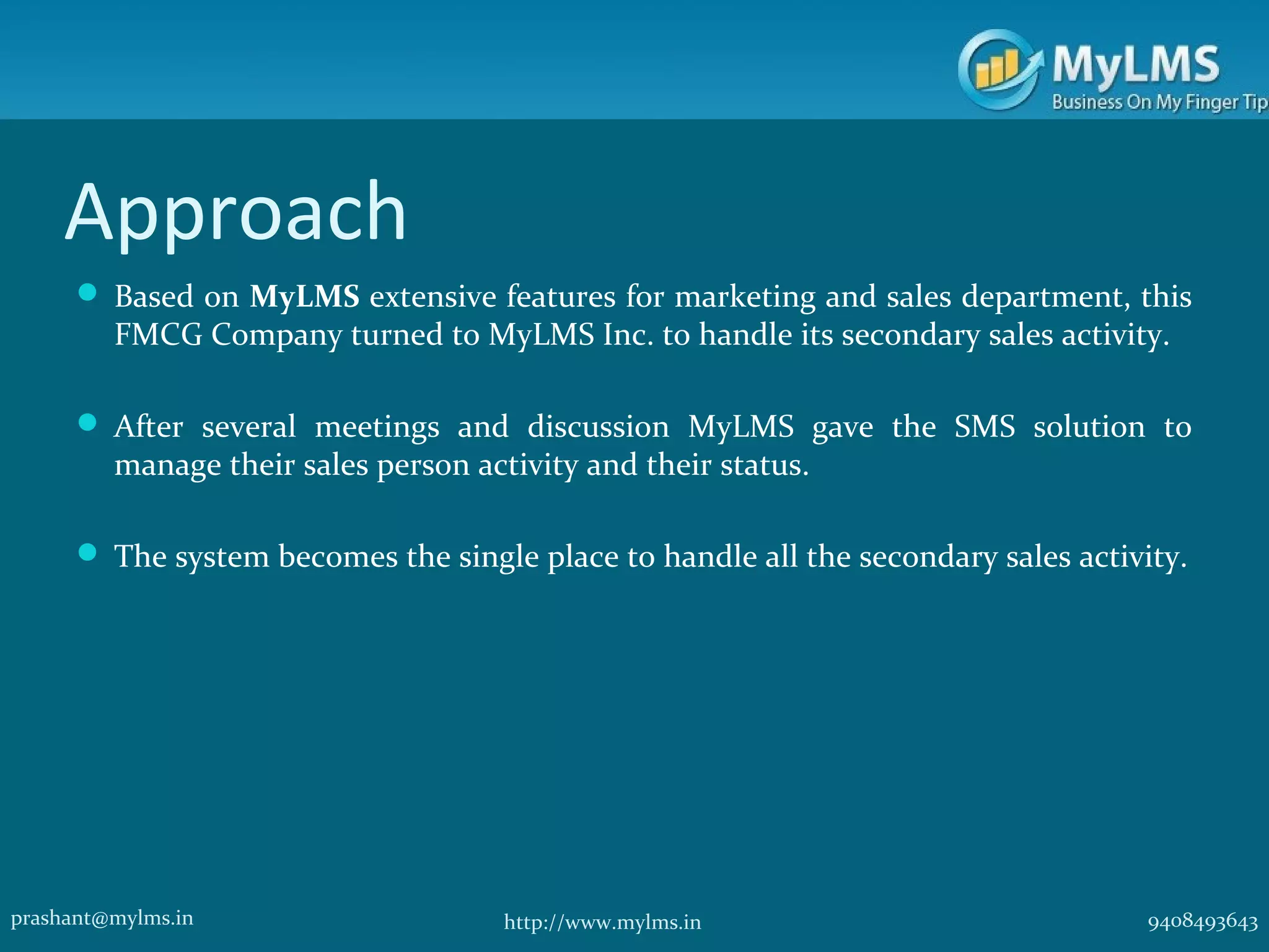 MyLMS– FMCG Case Study | PPT