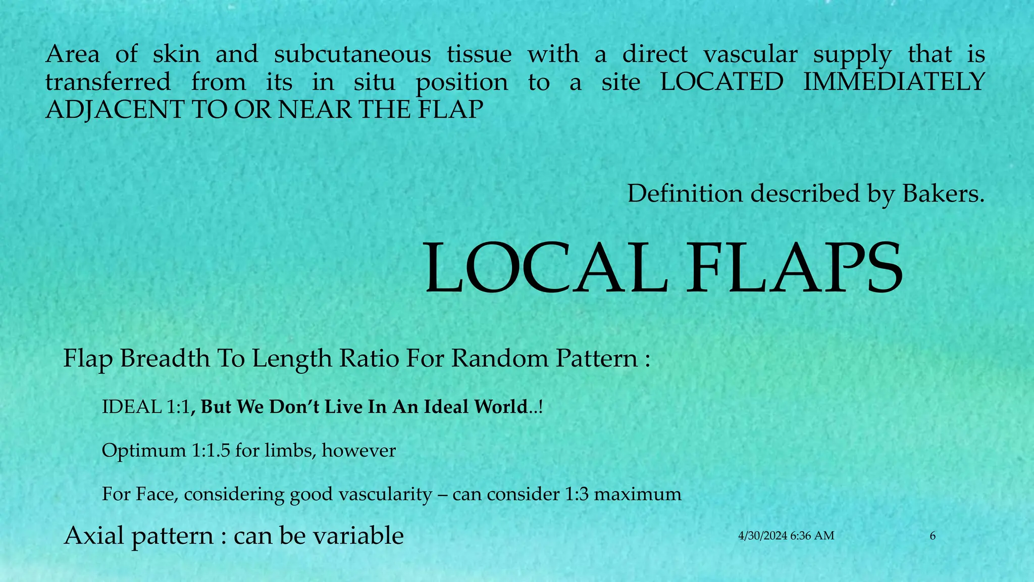 Local and regional flaps in head and neck.pptx