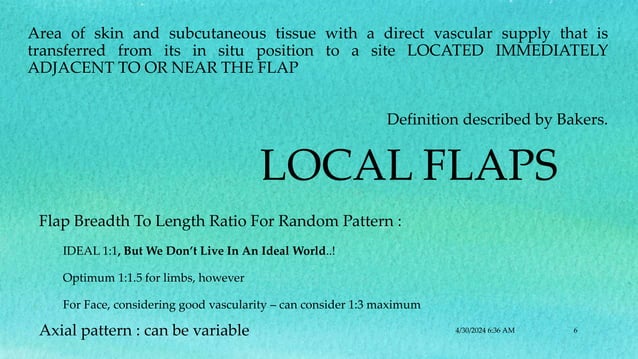 Local and regional flaps in head and neck.pptx