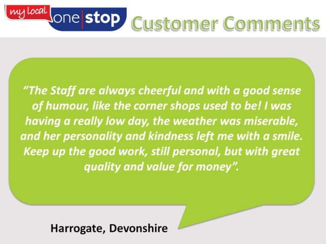 My local One Stop | PPT