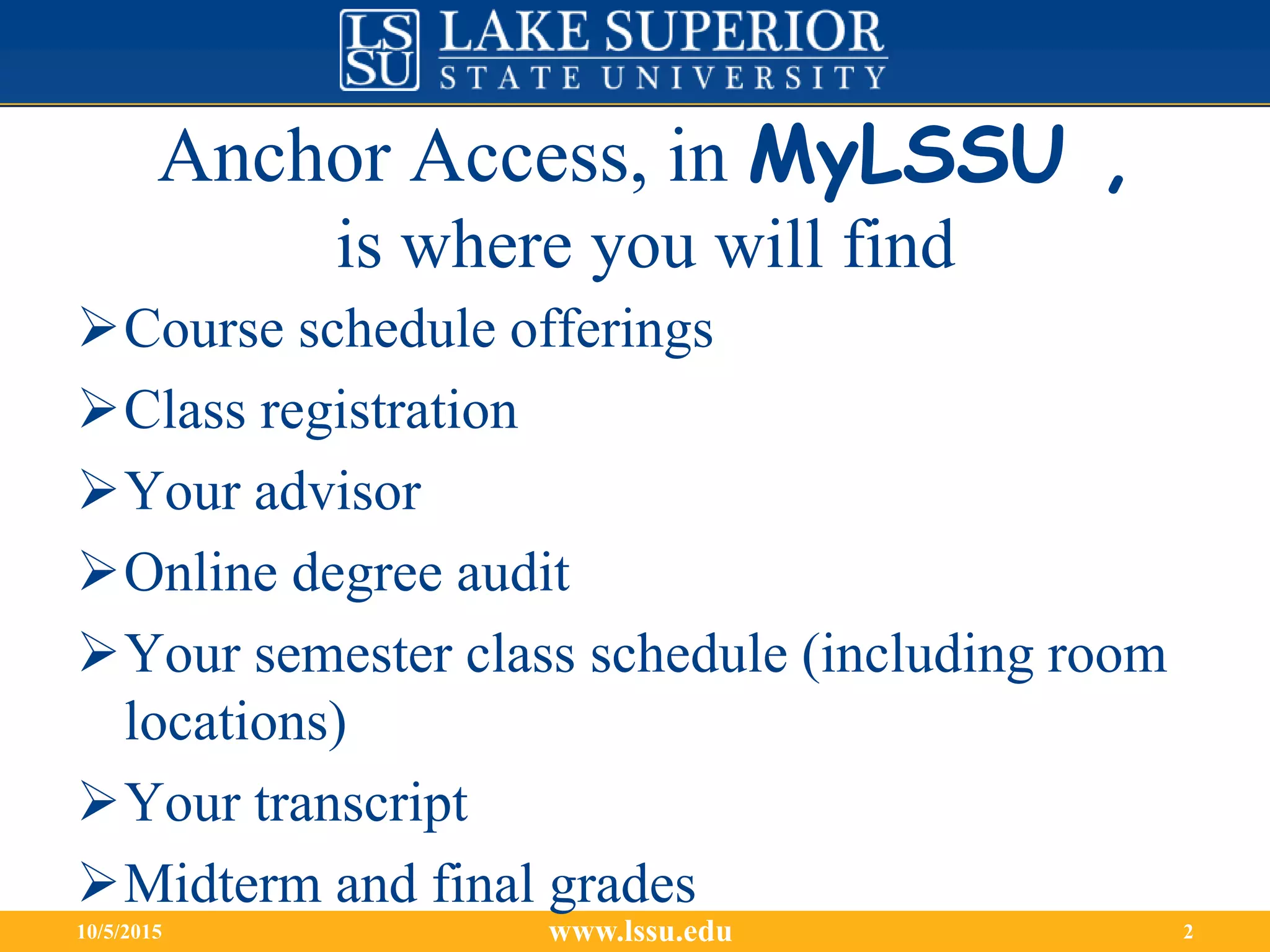 My lssu guide | PPTX