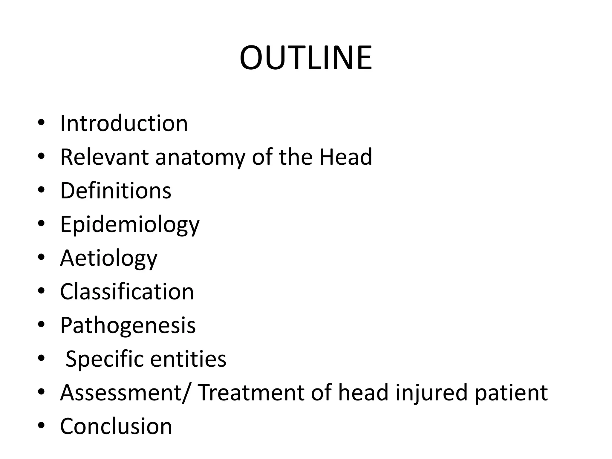 Management of head injury | PPTX