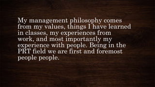 My management philosophy | PPT