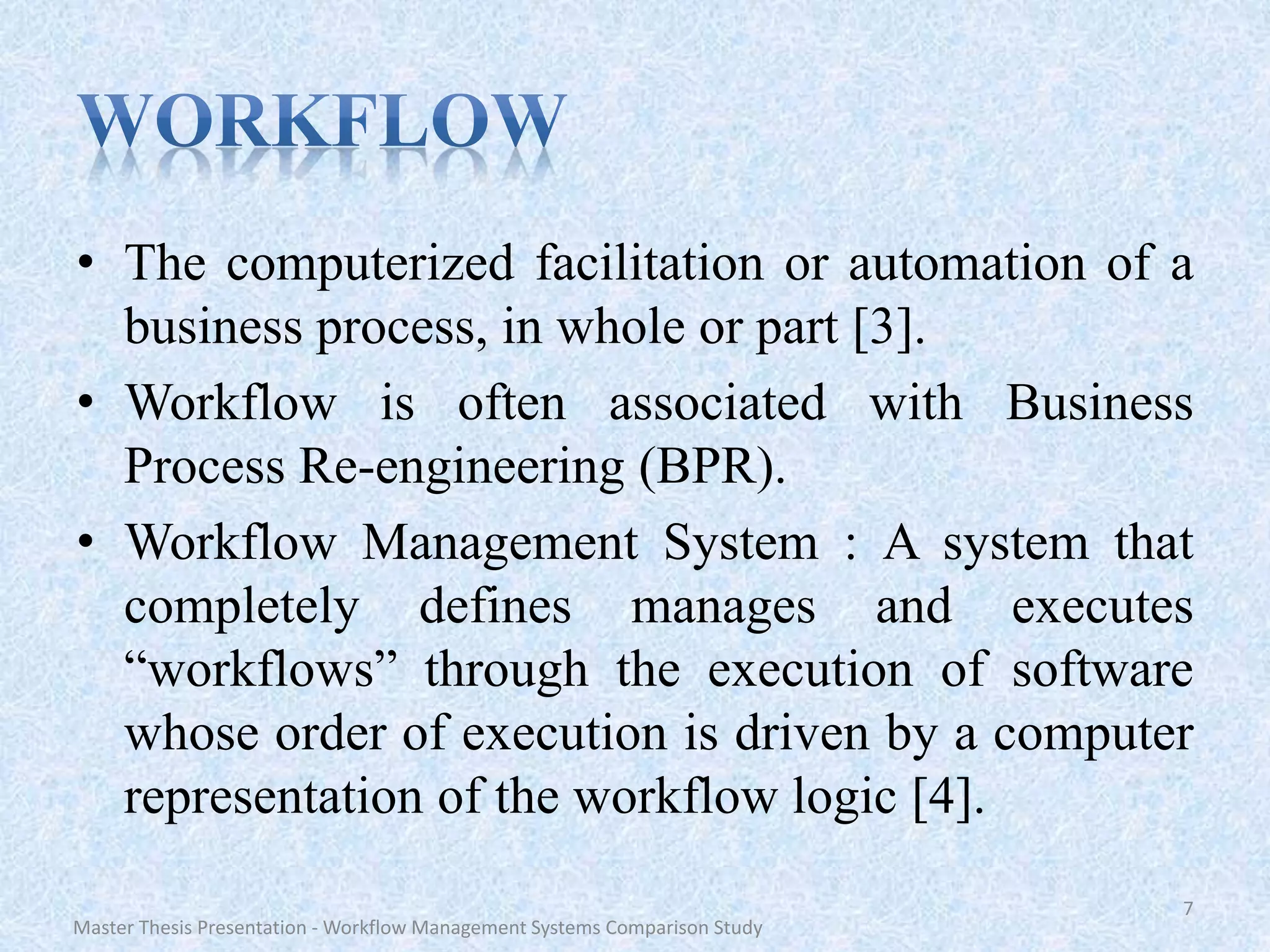Workflow Management Systems Comparison Study | PPTX
