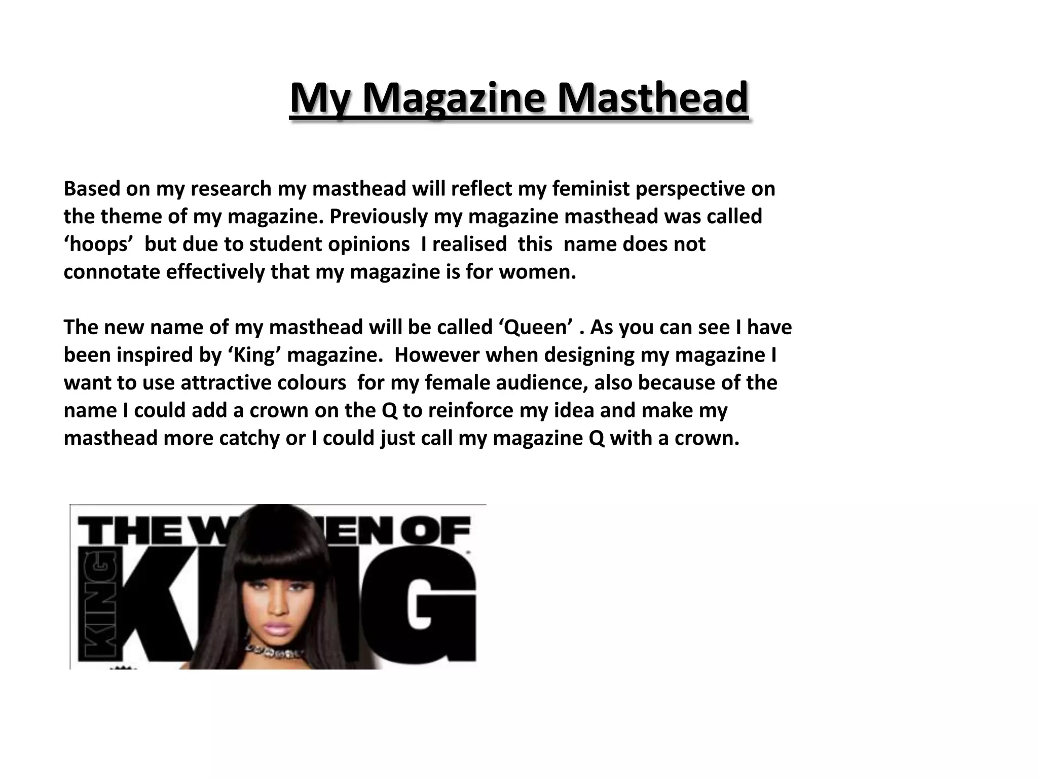 My masthead | PPT