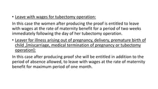 maternity act ppt | PPTX