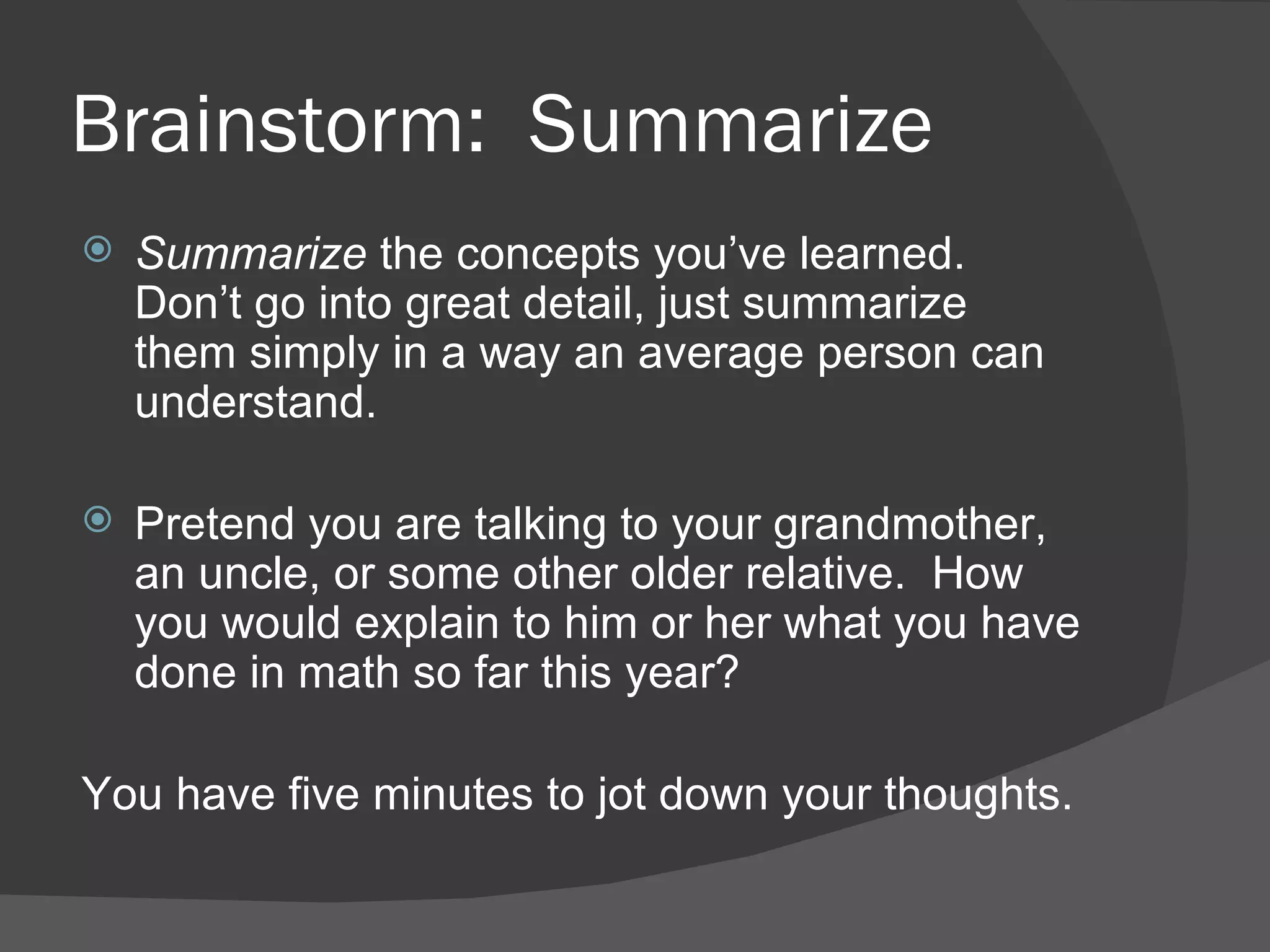 My Math Journey | PPT