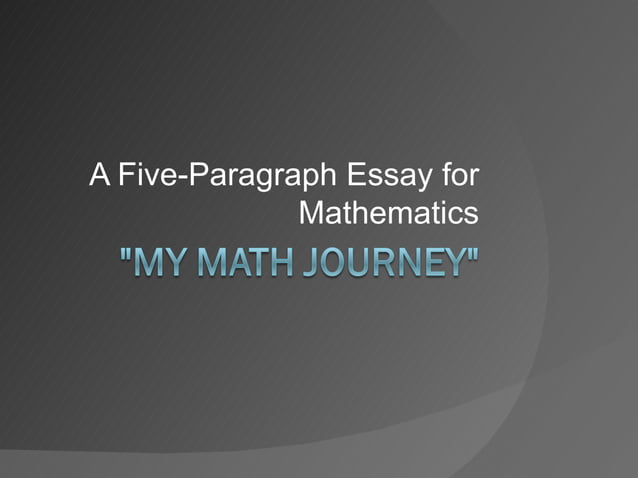 My Math Journey | PPT