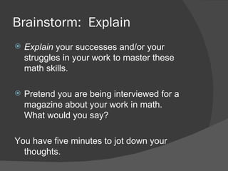 My Math Journey | PPT