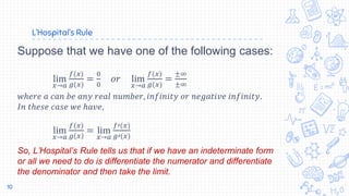Indeterminate forms and L'Hospital's Rule | PPTX