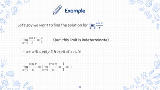 Indeterminate forms and L'Hospital's Rule | PPTX
