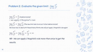 Indeterminate forms and L'Hospital's Rule | PPTX
