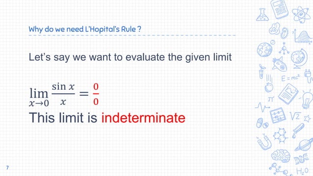 Indeterminate forms and L'Hospital's Rule | PPTX