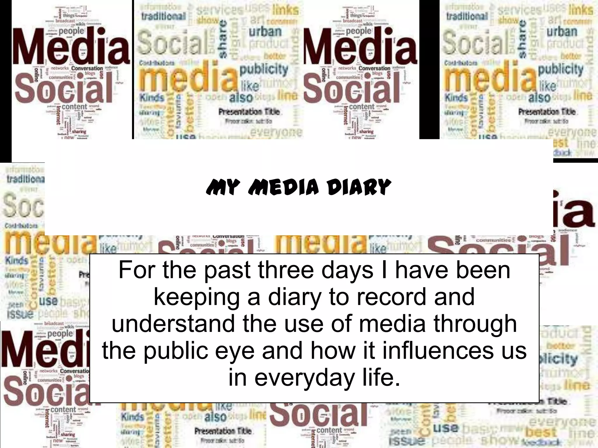 My media diary | PPTX