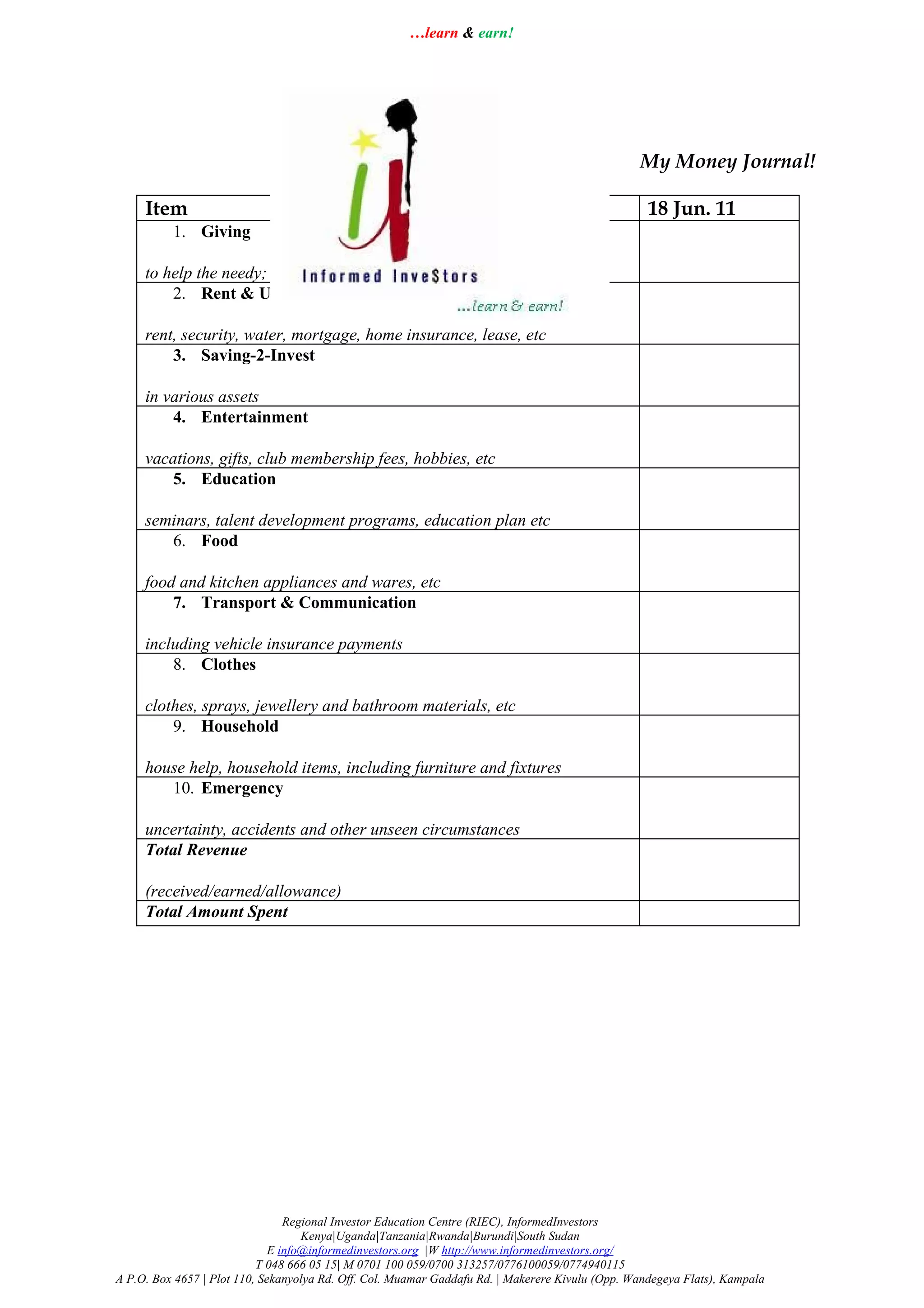 My money journal! | PDF