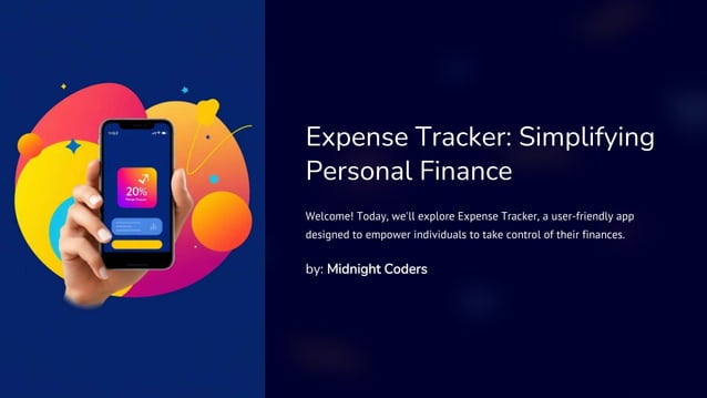 Expense tracker using html,css,Javascript | PPT
