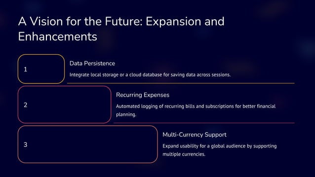 Expense tracker using html,css,Javascript | PPT