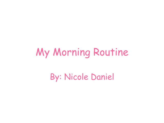 My Morning Routine | PPT