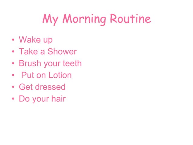 My Morning Routine | PPT