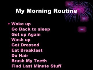 My Morning Routine S Ade | PPT
