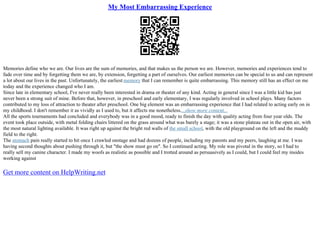 Embarrassed Definition