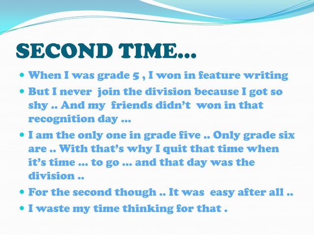 My most unforgetable experience | PPT